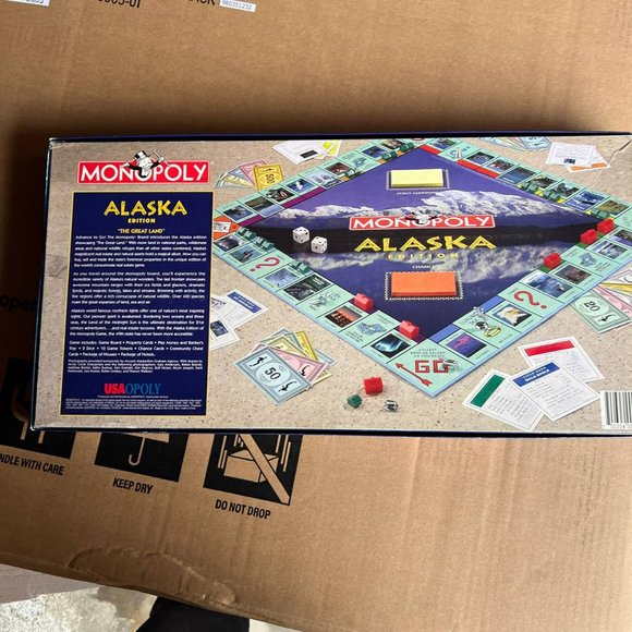 Hasbro | Games | Vintage Monopoly Alaska Edition Great Land State Board ...